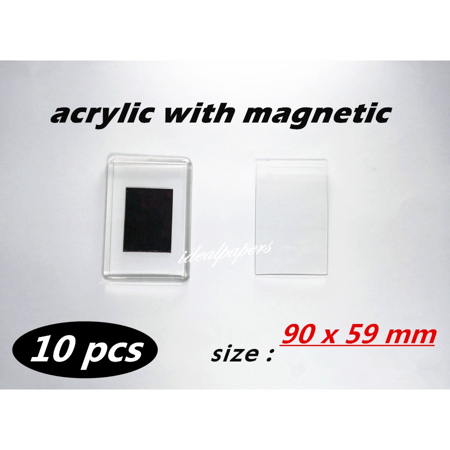 10 pcs Insertable Acrylic Ref Magnet Souvenirs and Giveaways rectangle ...