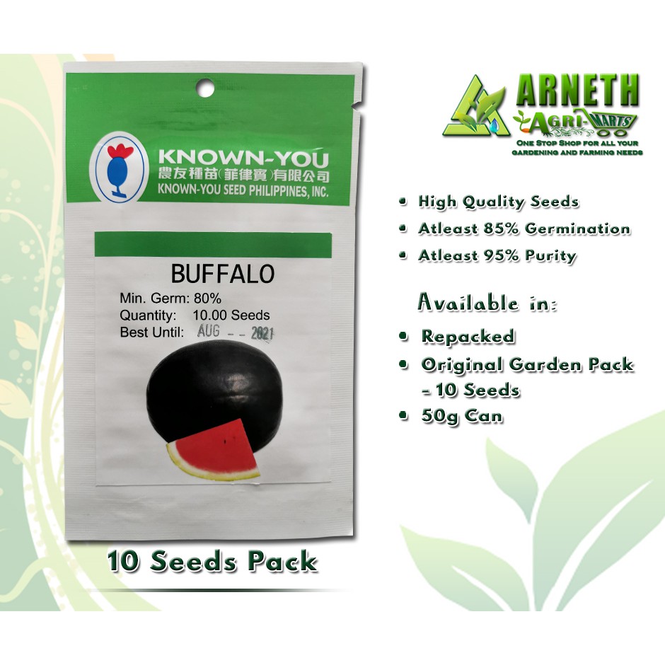 WATERMELON BUFFALO SEEDS RETAIL PACK BY KNOWN YOU | Shopee Philippines