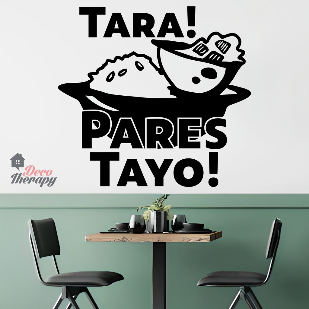 Tara Pares Tayo Design Wall Sticker Decotherapy | Shopee Philippines
