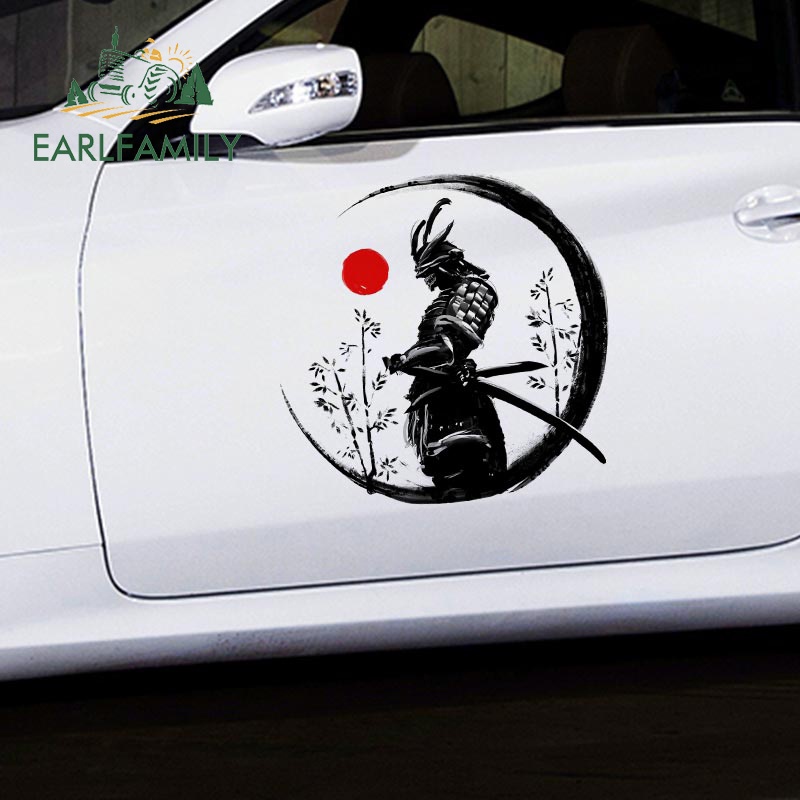 EARLFAMILY 43cm x 43cm Samurai Warrior Car Sticker Simple Creative ...