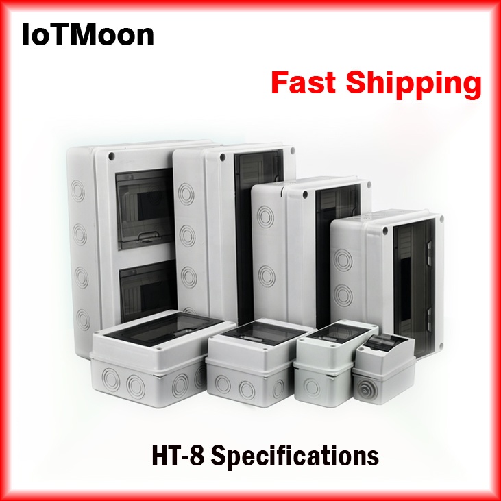 IoTMoon HT-3 5 8 12 Way Circuit Waterproof Distribution Box Outdoor ...