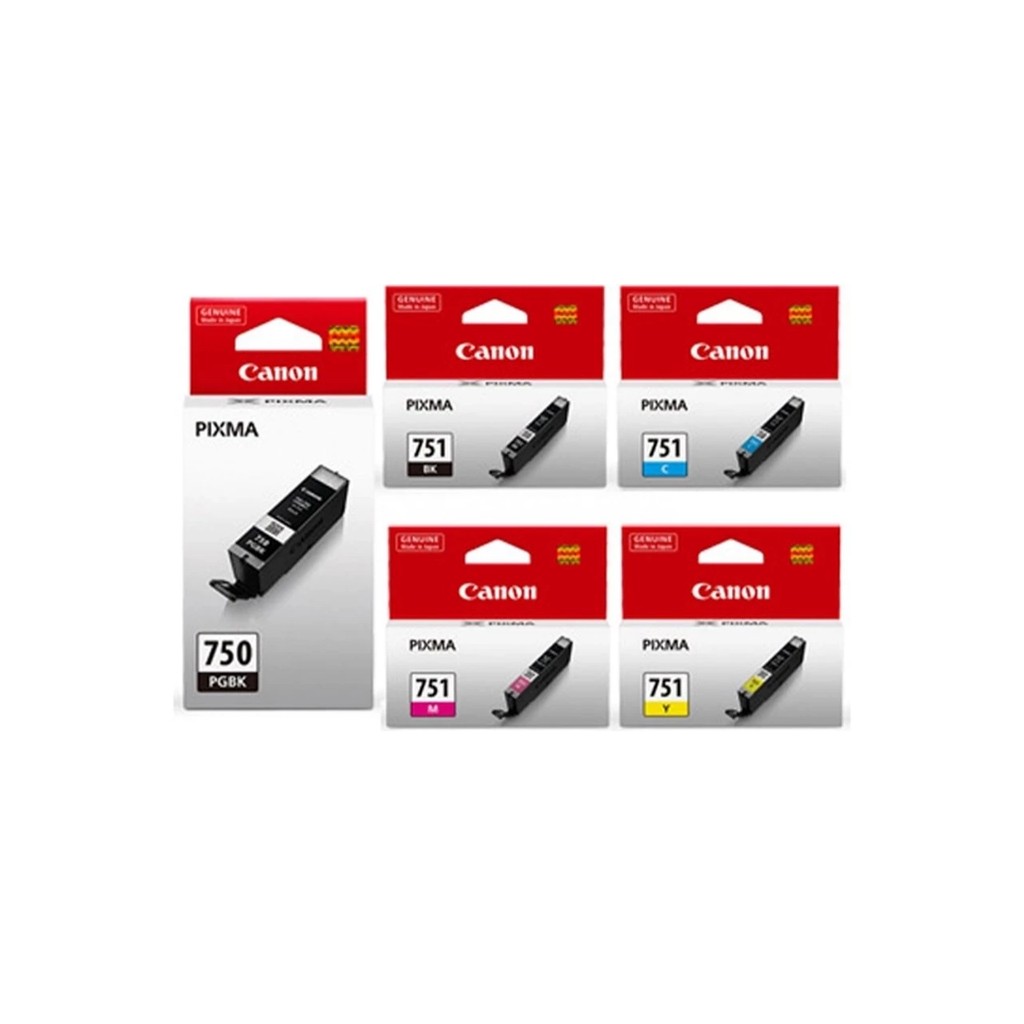 CANON PGI 750 CLI 751 5 COLOR ORIGINAL SET INK CARTRIDGE | Shopee ...