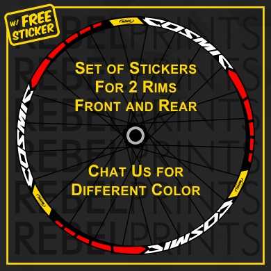 Mavic COSMIC | 26 | 27.5 | 29 | Wheel Rim Decal Sticker Vinyl for ...