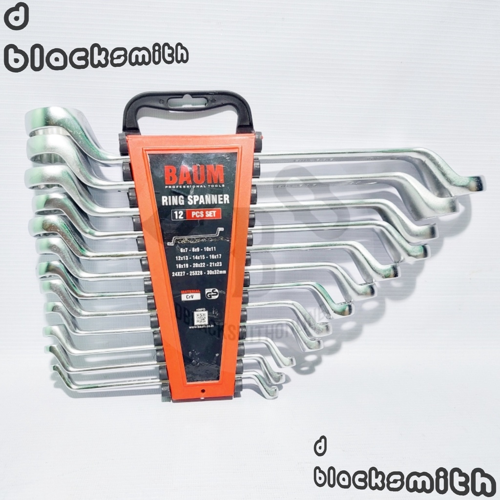 Baum 12 Pcs. Compact Combination Wrench Set 6 to 32MM (Double Box End ...