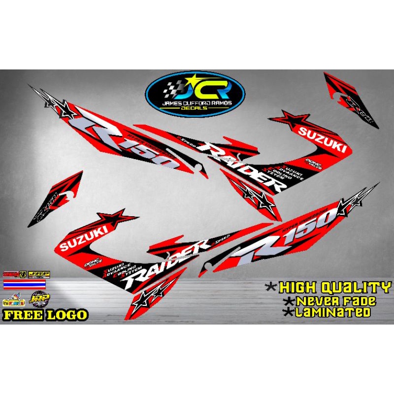 STOCK DECALS FOR SUZUKI RAIDER 150 REBORN | Shopee Philippines