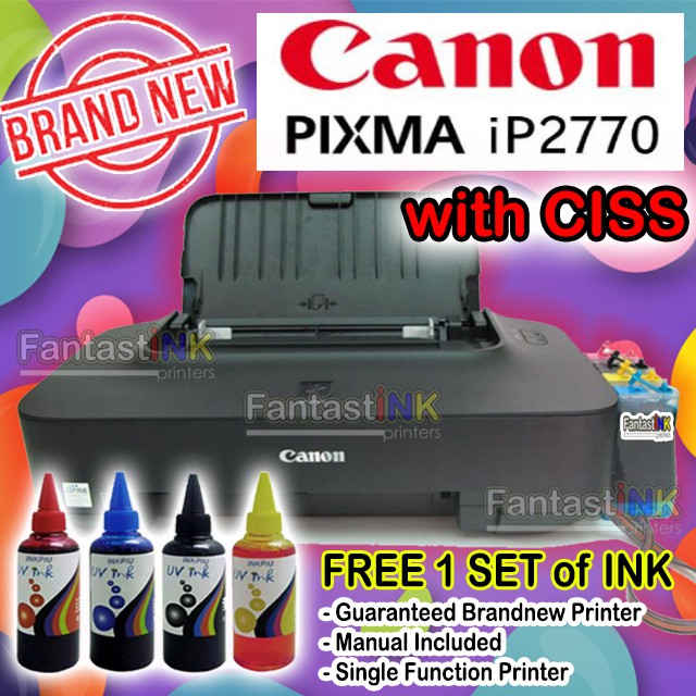 Canon IP2770 Brand New with CISS and FREE 1 set of INK | Shopee Philippines