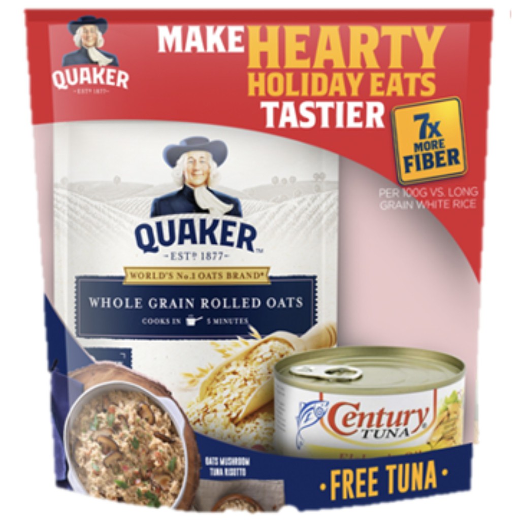 Quaker Rolled Oats 1.2kg Free Century Tuna 180g | Shopee Philippines