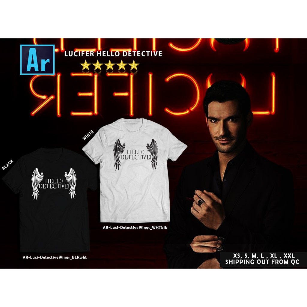 Netflix Lucifer Tshirt Hello Detective T shirt Custom Unisex T-shirt Ar ...