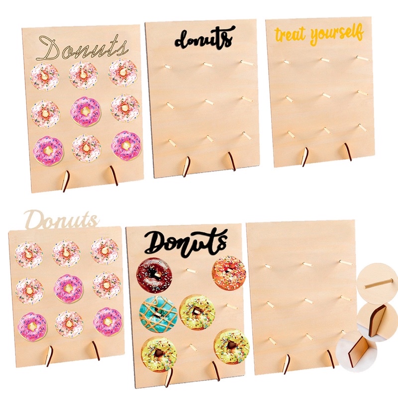 Wooden Donut Stand Donut Rack Donut Display | Shopee Philippines