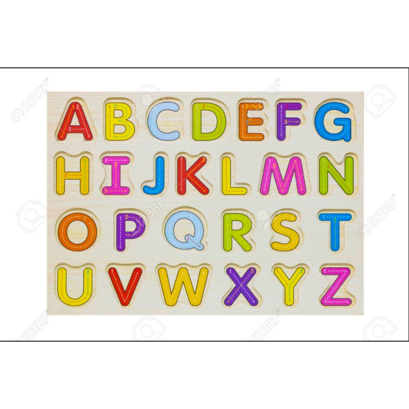 ABC alphabet big letters wooden embosed with holder | Shopee Philippines