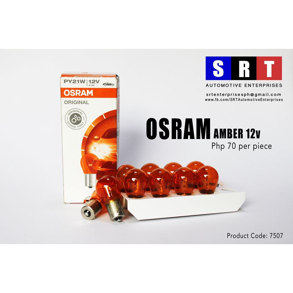 OSRAM PY21w AMBER 12V Halogen Signal Light | SRT ENTERPRISES | Shopee ...
