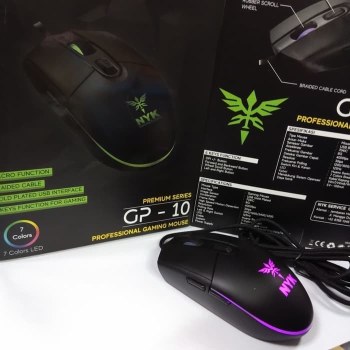 Nyk Macro Gaming Mouse GP-10 Lights | Shopee Philippines