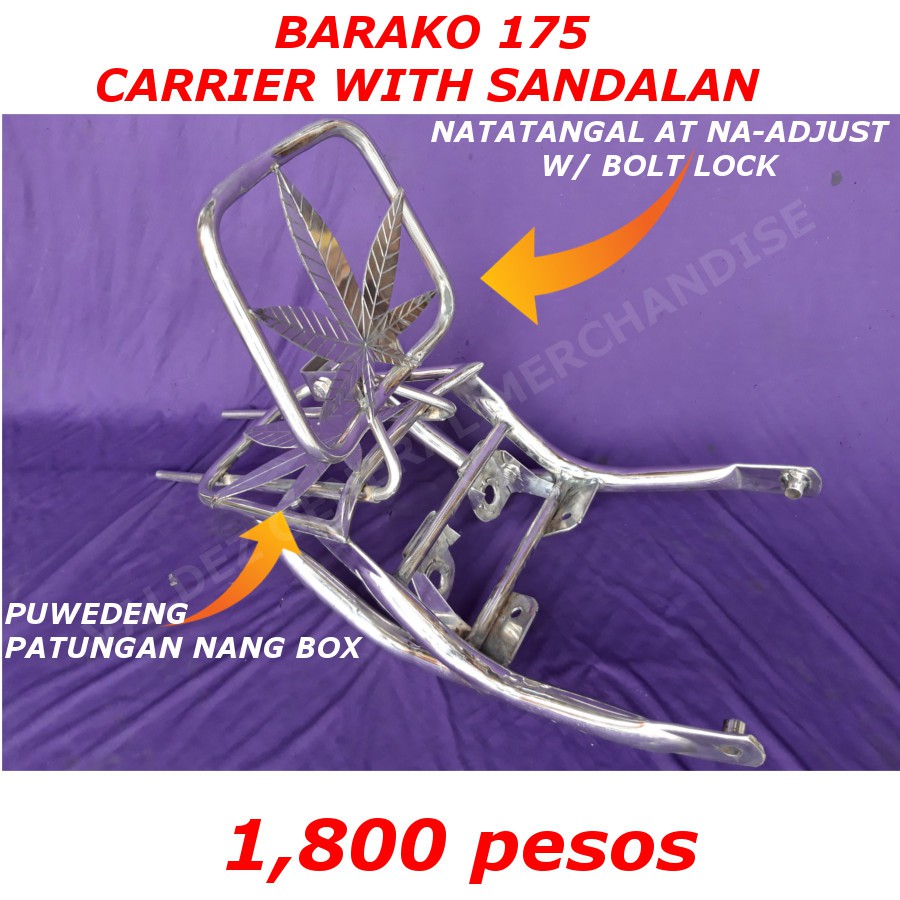 Barako 175 Carrier Backrest Stainless with Sandalan , Hindi puwede sa ...