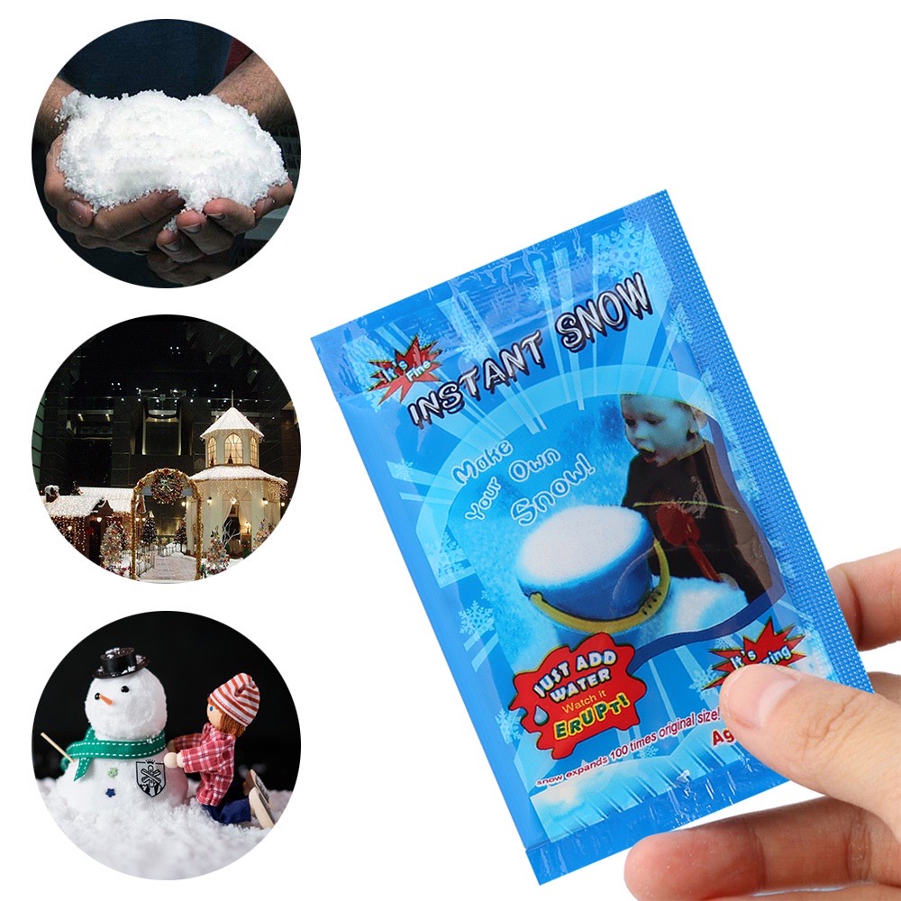 Instant Snow Artificial Snow can play Snow anywhere, 8 grams pack, new ...