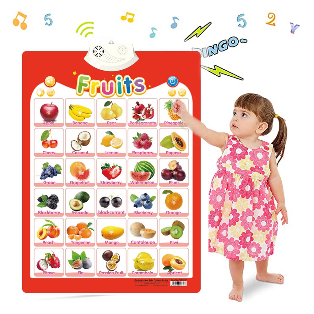 Talking Educational Wall Poster Sound Chart ABC Electronic Interactive ...