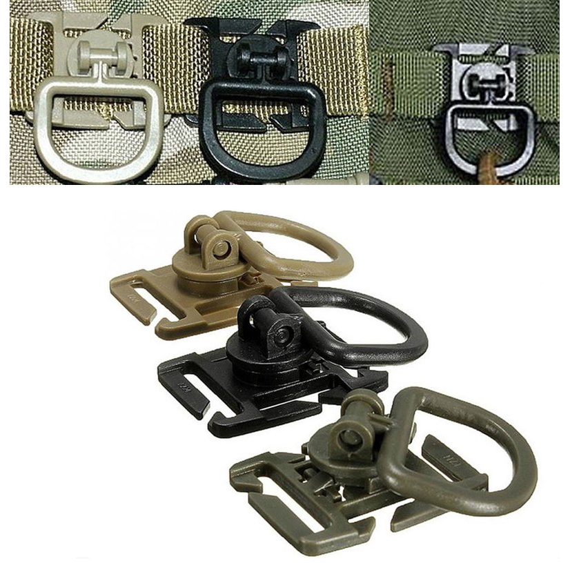 5pcs clamp tactical backpack attachment strap hang military camp ...