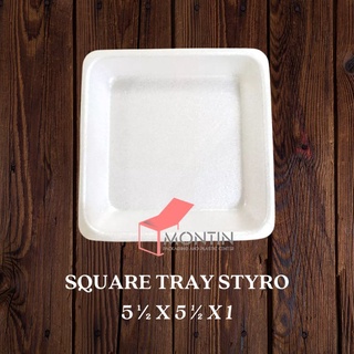 Square Tray Styro (50pcs per pack) | Shopee Philippines