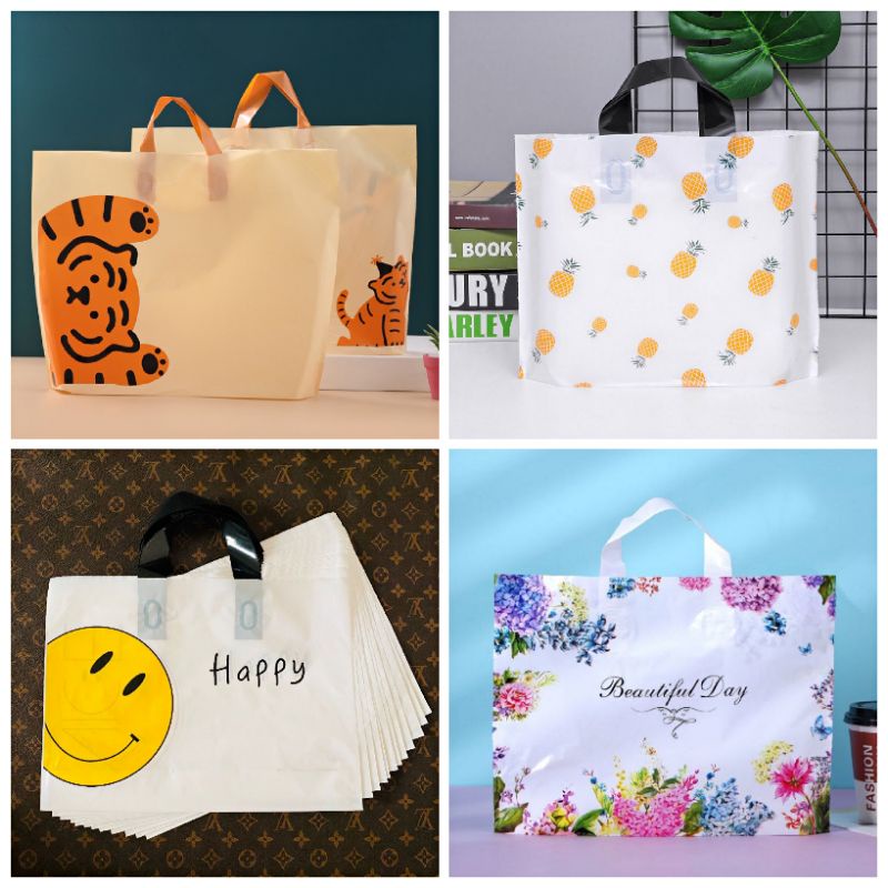 handle design plastic bag thick 50pcs. | Shopee Philippines