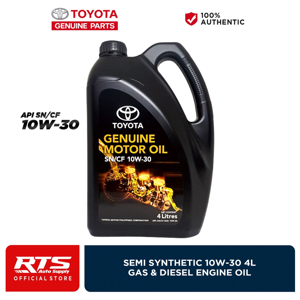 Toyota Genuine Semi Synthetic 10w30 Gasoline / Diesel Engine / Motor ...