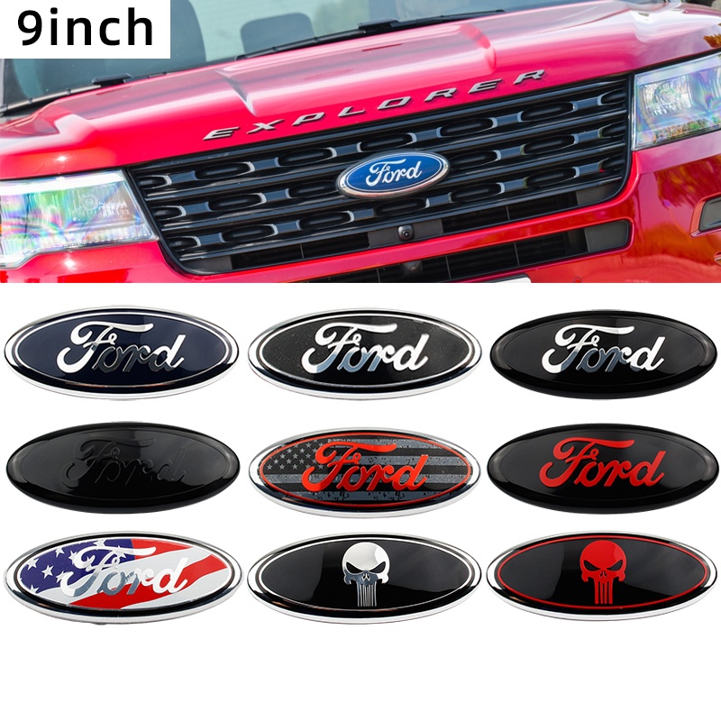 9inch Emblem for Ford, Front Grille Rear Tailgate Emblem Oval 23cm*9cm ...
