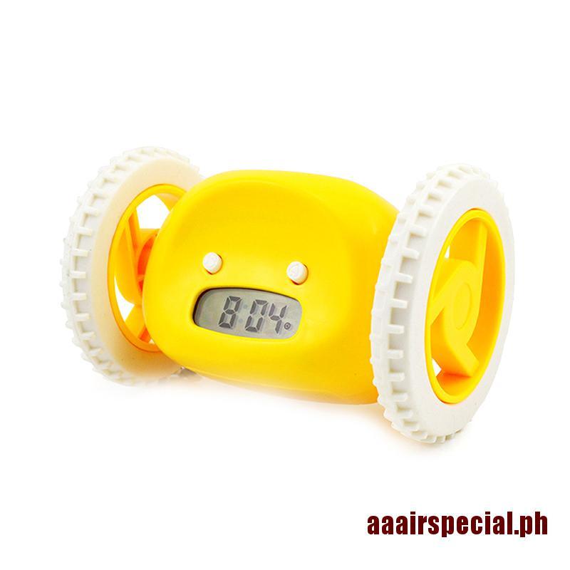 SPECIAL Wheels Alarm Clock with Backlit Extra Loud Funny Rolling Run ...