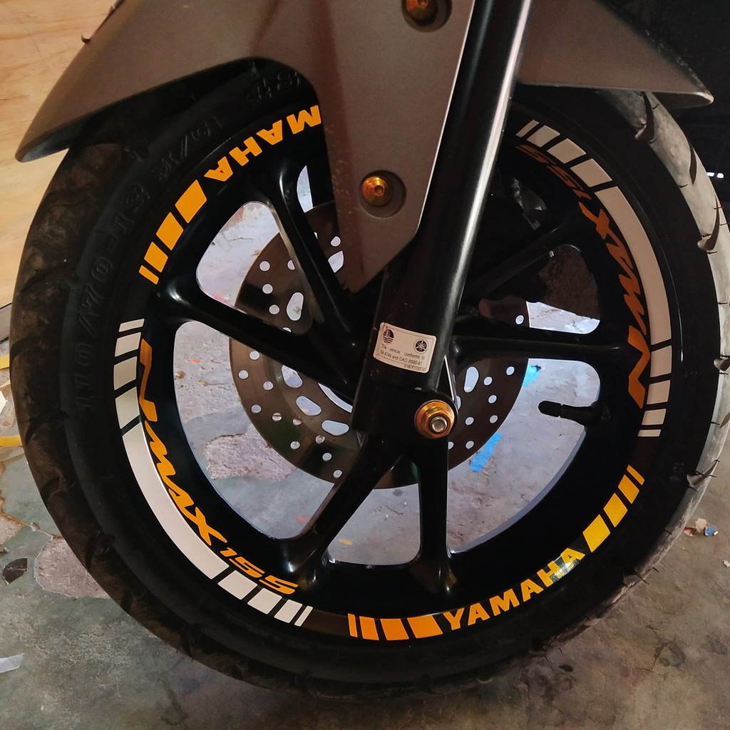 Yamaha Nmax 155 Reflective Mags Sticker set ( 4 side Front & Rear tire ...