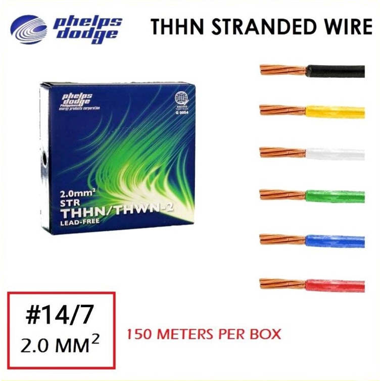 1 Box Phelps Dodge Copper Lead Free THHN/THWN-2 Building Wire #14/7 ...