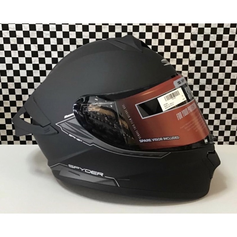 Spyder Full-Face Helmet Spike 2.0 P S0 V2 (Free Visor and Spoiler ...