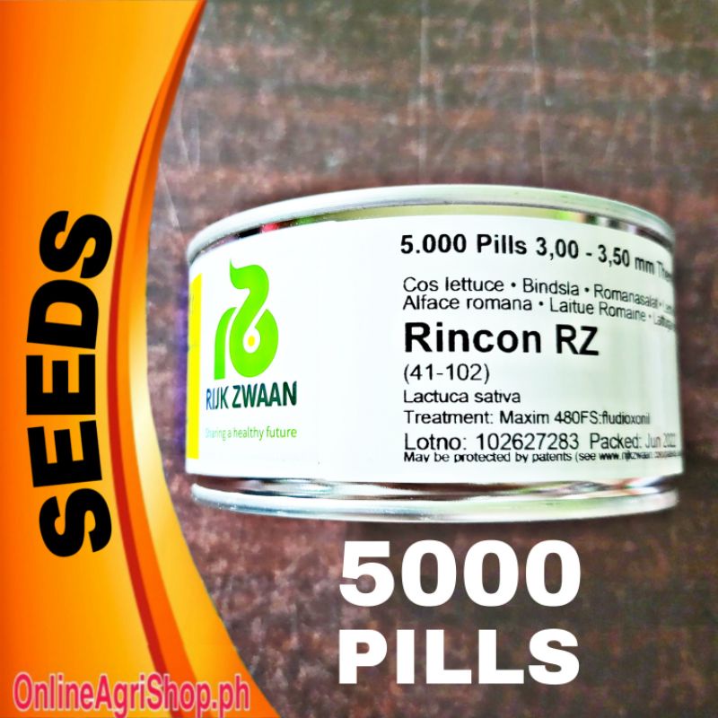 RINCON RZ SEEDS COS MINI ROMAINE LETTUCE (5,000 PILLS) BY RIJK ZWAAN ...