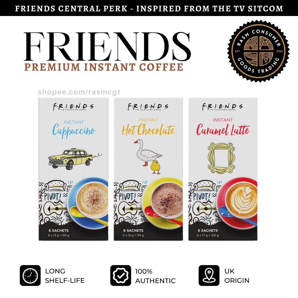 FRIENDS Premium Instant Coffee - 6 sachets in a box (Caramel Latte ...