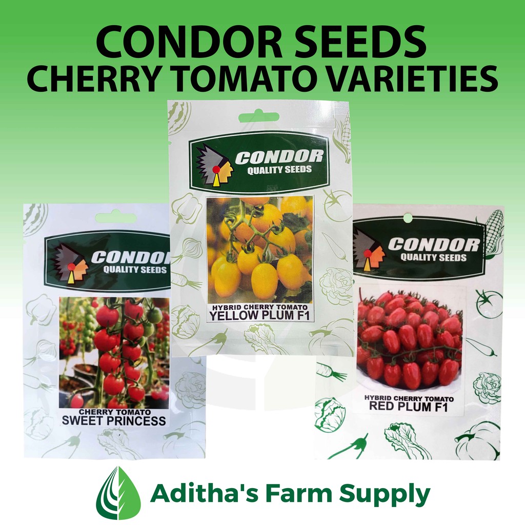 Condor Seeds: Cherry Tomato Varieties (Red Plum and Sweet Princess ...