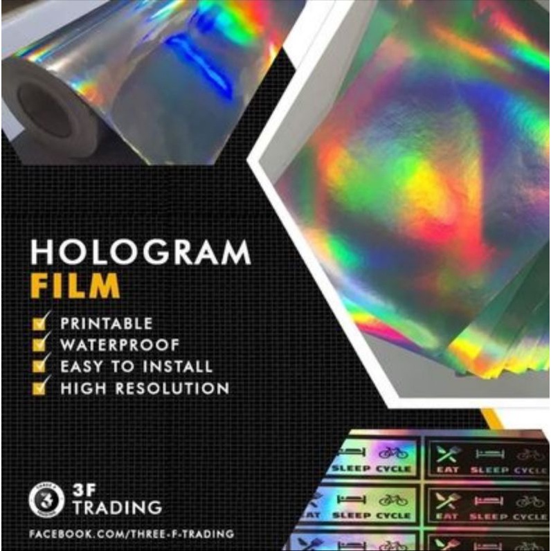 Hologram Sticker | Printable | 30cm x 30cm | Shopee Philippines