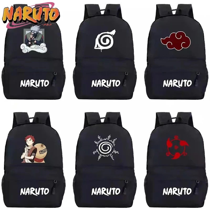 Anime Naruto Canvas Backpack Akatsuki Kakashi Konoha Uchiha Sasuke ...