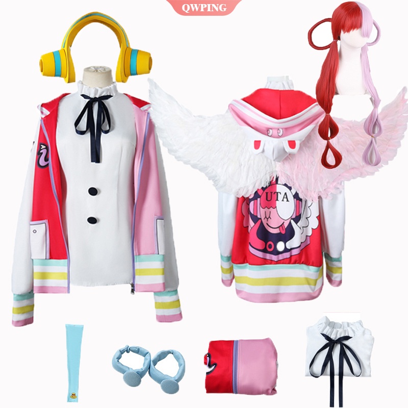 Uta Cosplay One Piece Film Red Uta Cosplay Costume Women Cute Dress ...