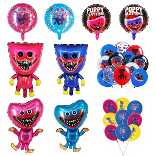 10pcs Cartoon Poppy Playtime Foil Balloon Set Birthday Party Decoration ...