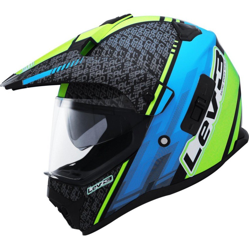 Lev3® DualSport Motard BJ-8910 Chill (MatteBlack/Lime/Green) | Shopee ...