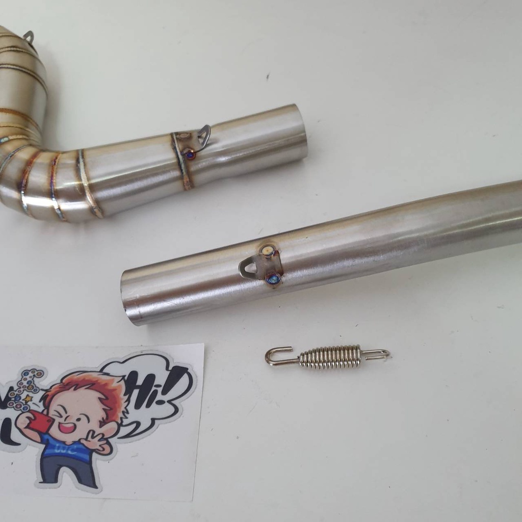 Exhaust pipe neck Z pipe with spring pattern WAVE110i / WAVE125 Whale ...