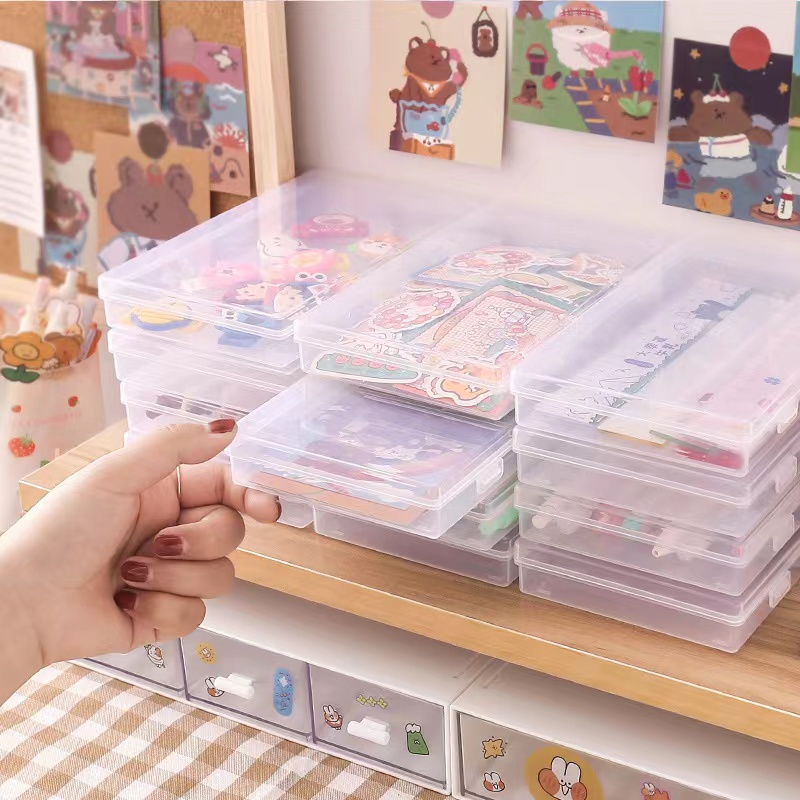 Transparent Pocket Sticker Notes Mini Storage Box | Shopee Philippines