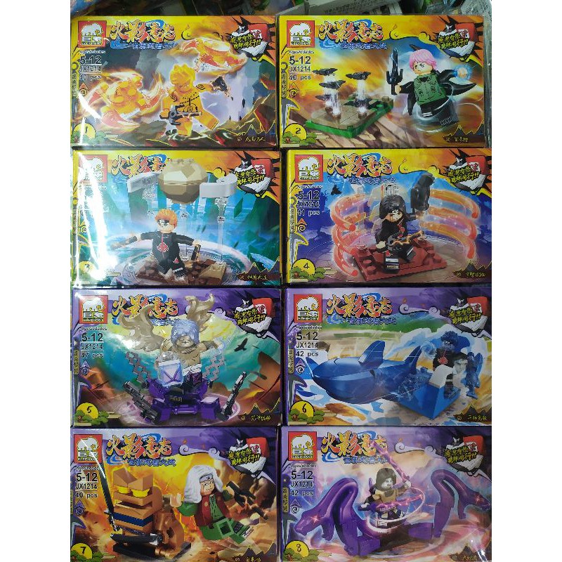 Lego compatible Naruto Jiraiya Sakura Sasuke Orochimaru Minifigure Set ...