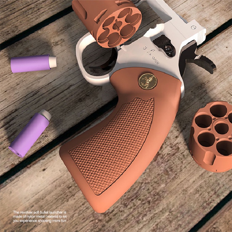ZP5 Revolver Pistol Launcher Safe Soft Bullet Toy Gun Weapon Model ...