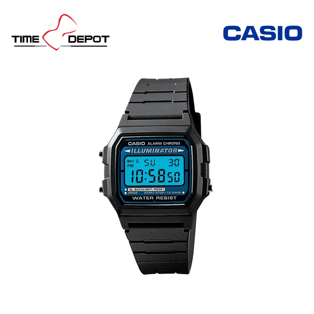 Casio F-105W-1ASDF Standard Digital Black Resin Band Watch for Men ...