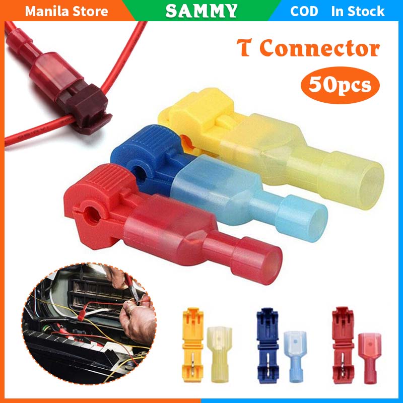 25PCS T Tap Type Electrical Connector Crimp Terminals Fast Wire ...