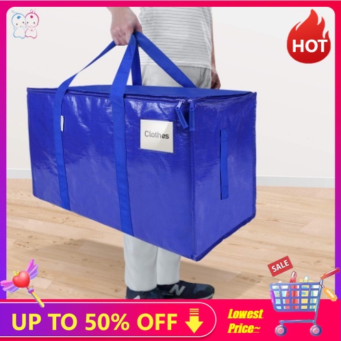1PCS Extra Large Moving Bags with Zippers & Carrying Handles, Heavy ...