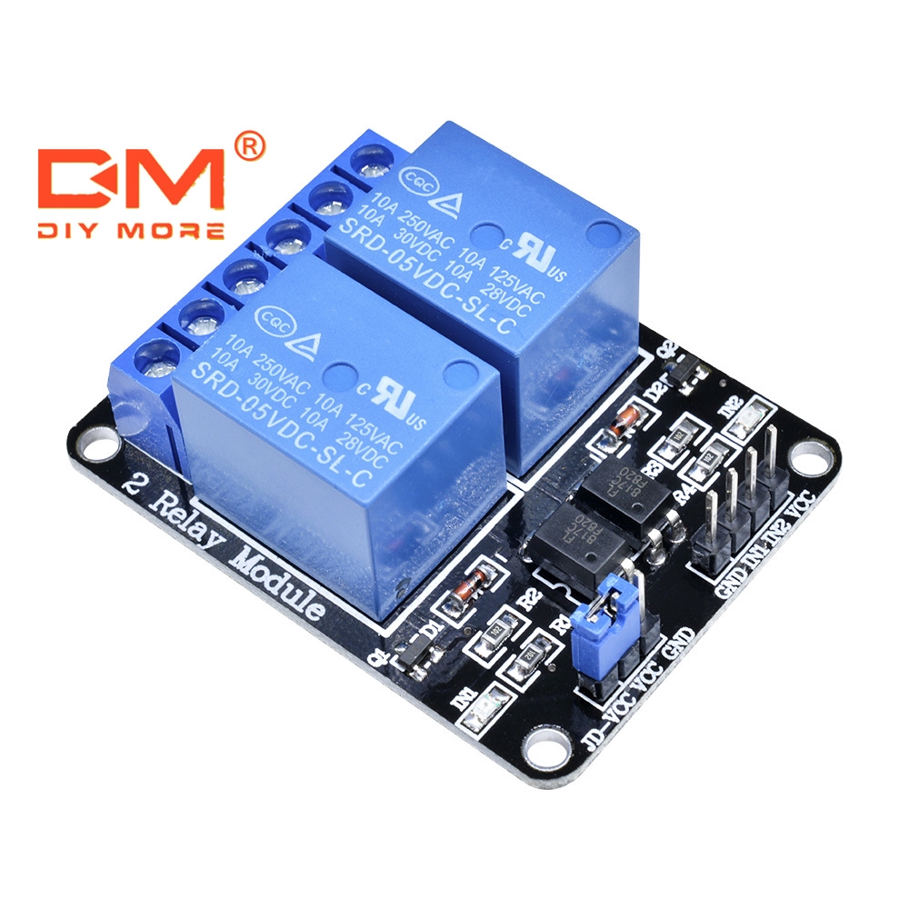 DIYMORE 5v Two 2 Channel Relay Module With Optocoupler For Pic Avr Dsp ... DIYMORE 5v Two 2 Channel Relay Module With Optocoupler For Pic Avr Dsp ...