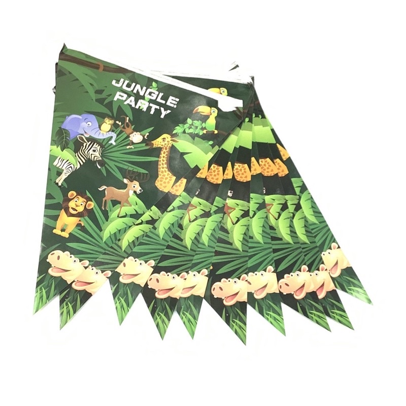 Safari Jungle theme birthday banderitas bandiritas flaglets birthday ...