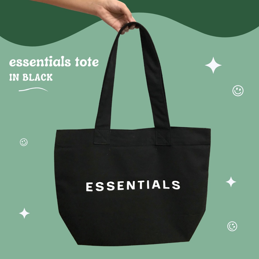 Essentials Tote in Black (Premium Quality Canvas) | Shopee Philippines