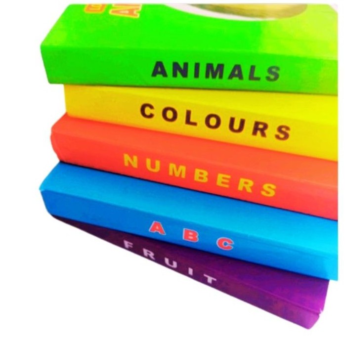 Baby Book Flash Card Kids Educational Mini Book Colors Animals Numbers ...