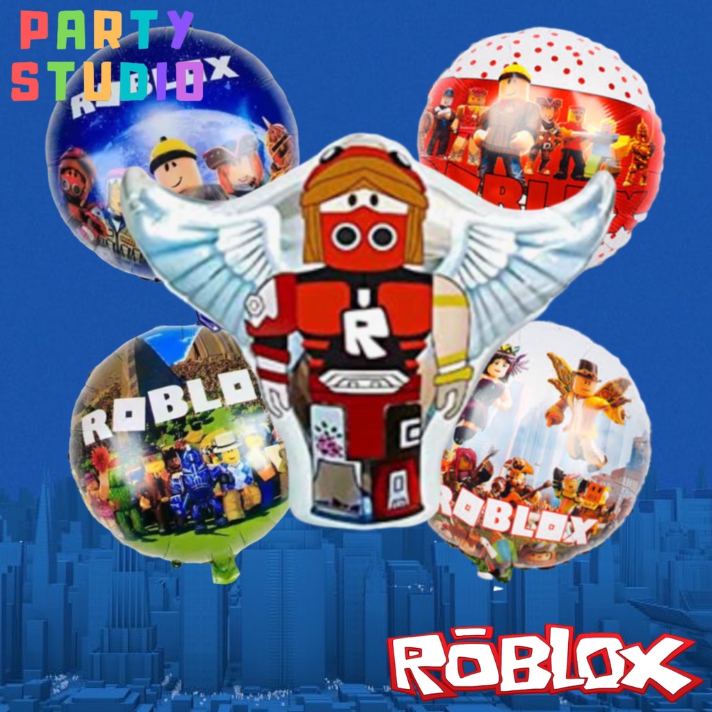 Roblox Balloon Set 5 in 1 Roblox Party Needs Roblox Theme Roblox Party ...