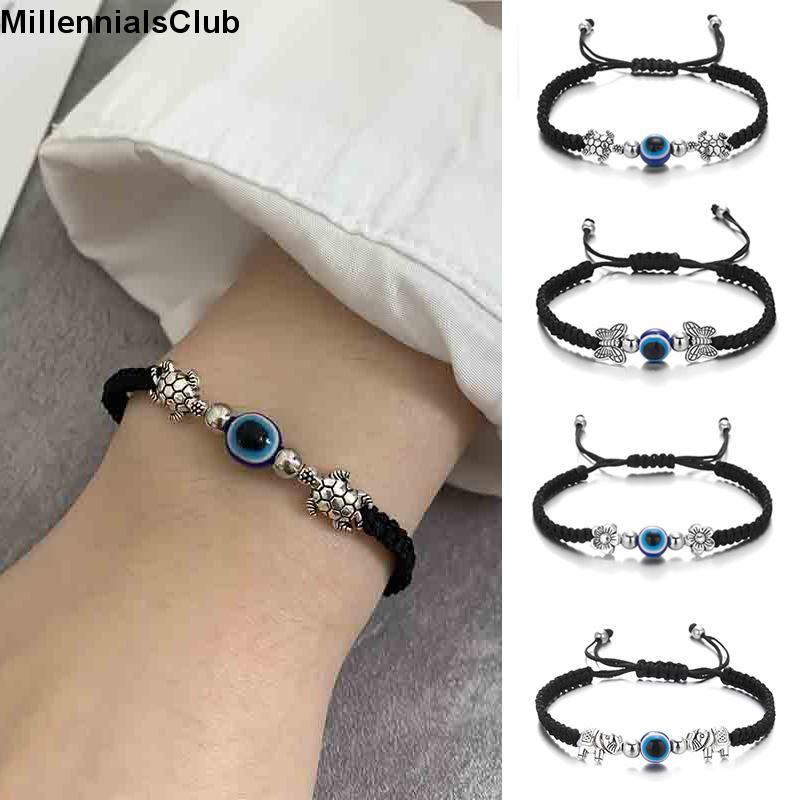 Blessed Evil Eye Bracelets Adjustable Braided Lucky Amulet Women Men ...