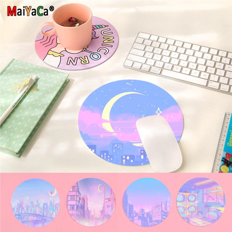 Sailor Moon landscape aesthetics art Silicone Pad to Mouse Game Smooth ...